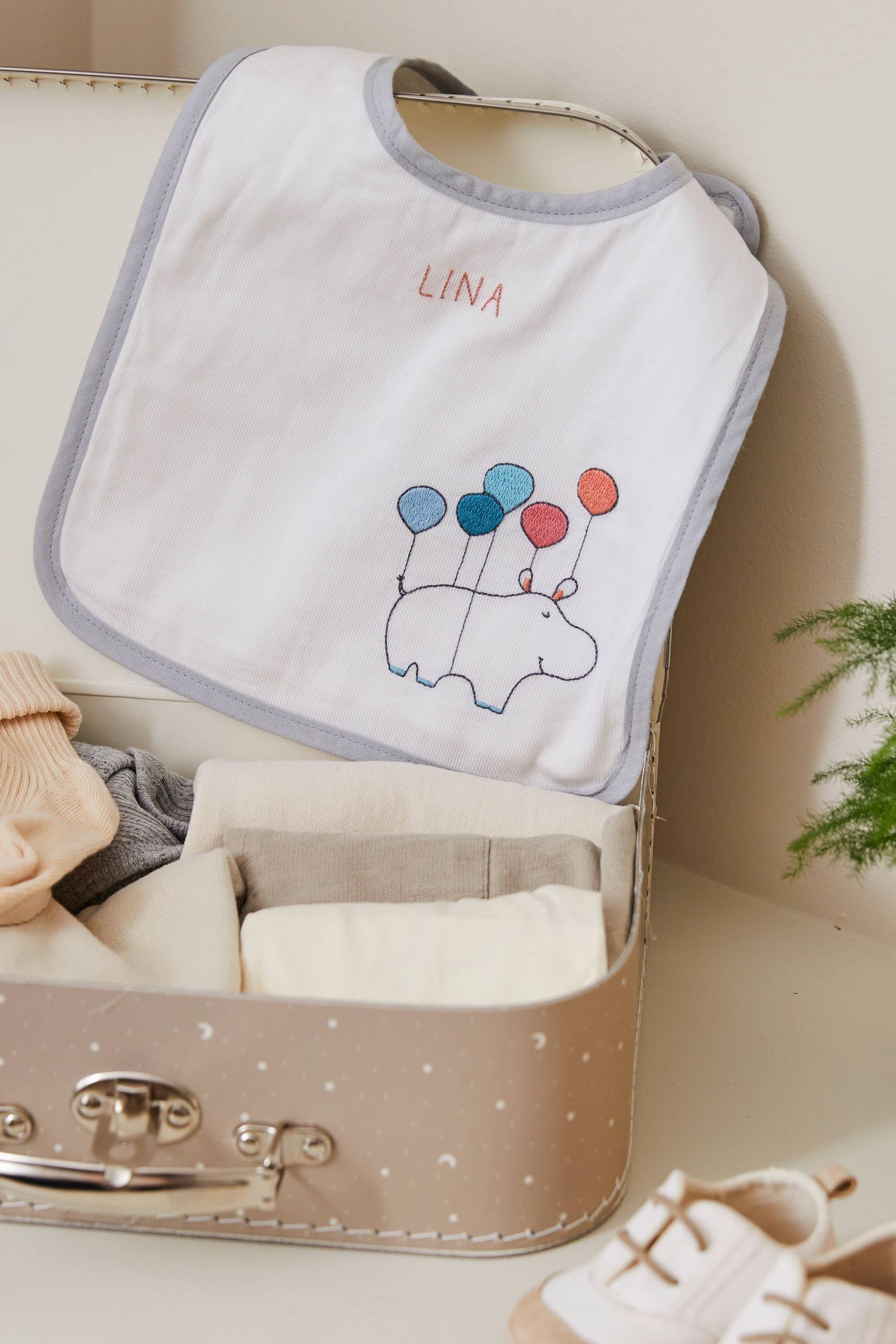 DMC Gift of Stitch Floating Hippo Stitchable Bib Kit | Hart GB